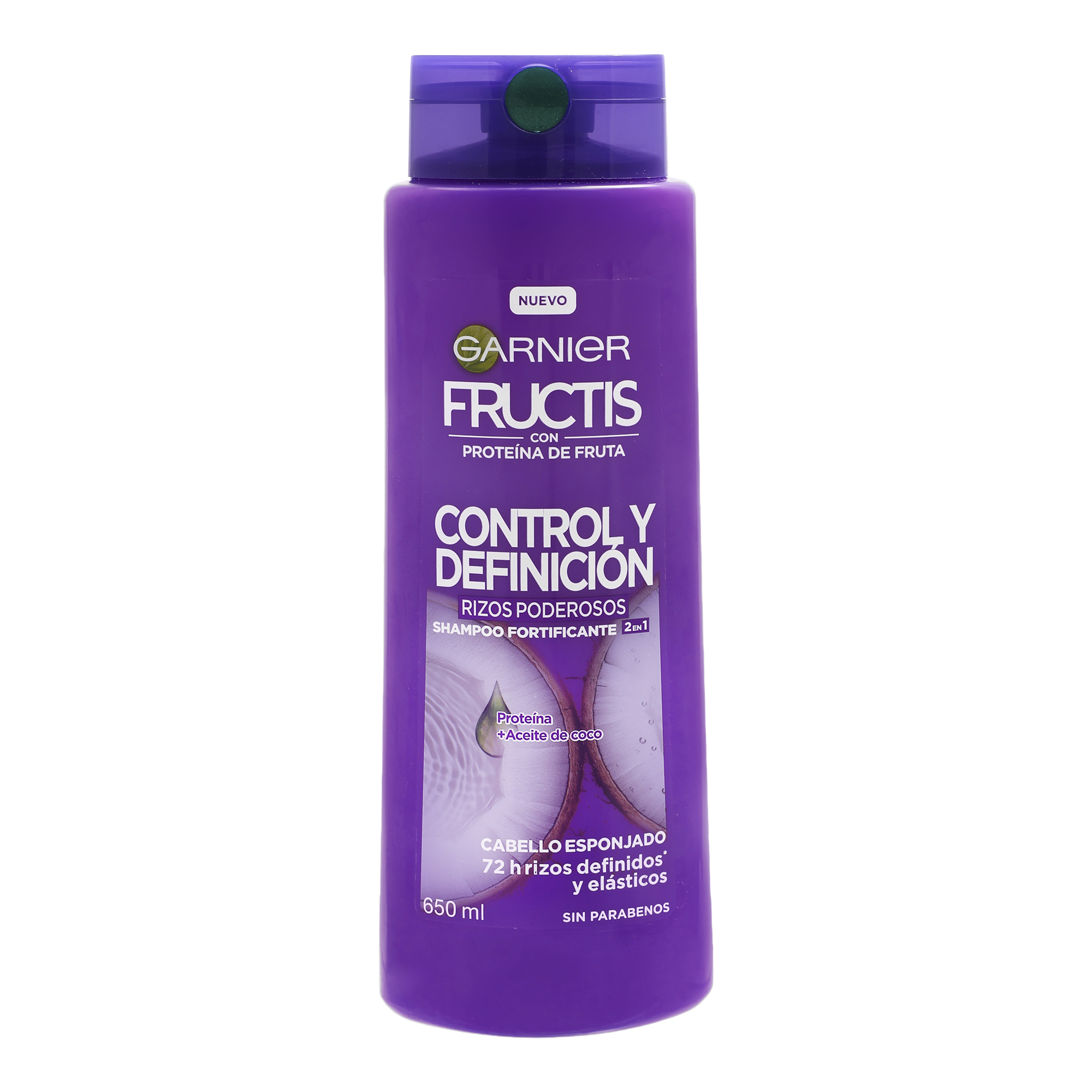 Shampoo Garnier Fructis Control y Definición Rizos Poderosos 650 ml ...