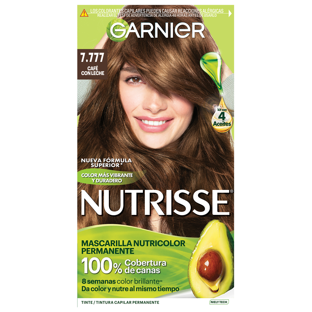 Tinte para Cabello Garnier Nutrisse 7.777 Café con Leche | DelSol