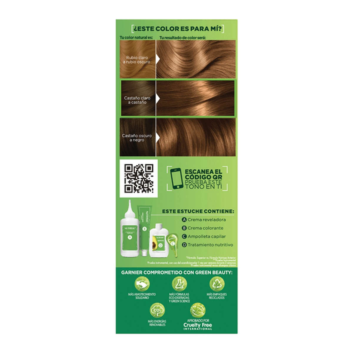 Tinte para Cabello Garnier Nutrisse 7.777 Café con Leche | DelSol