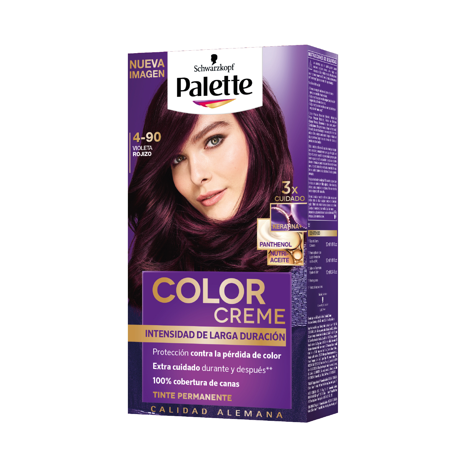 Tinte para Cabello Palette 4-90 Violeta Rojizo | DelSol