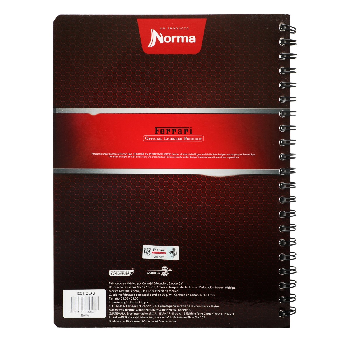 Cuaderno Profesional Norma Ferrari Raya 100 Hojas | DelSol