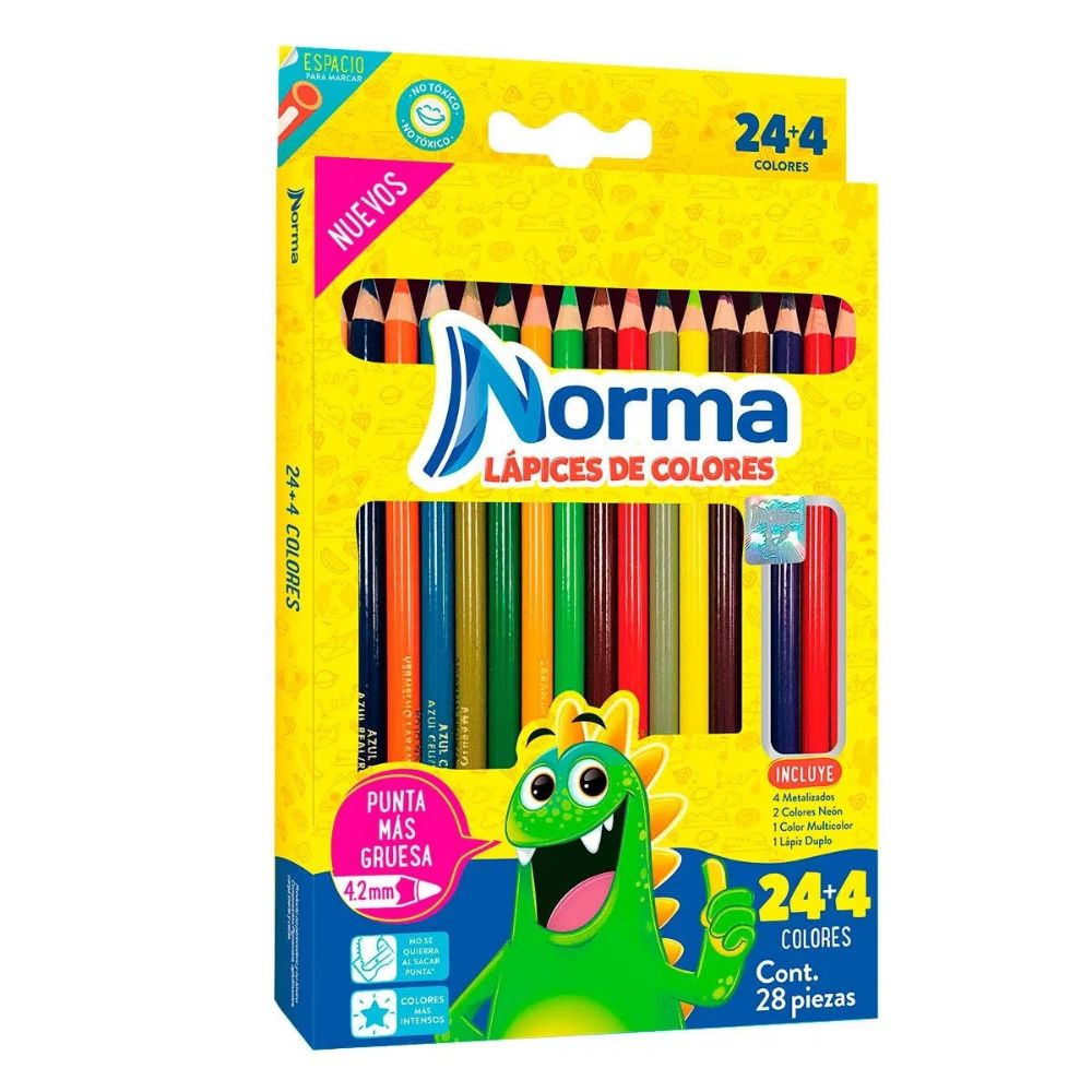 Lápices De Colores Norma 24 Piezas | DelSol