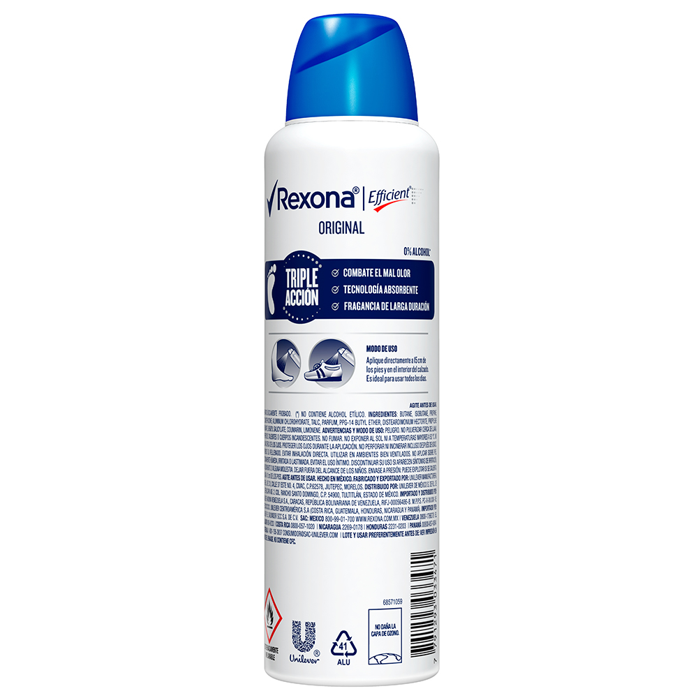 Desodorante en Spray para Pies Rexona Efficient 153 ml | DelSol