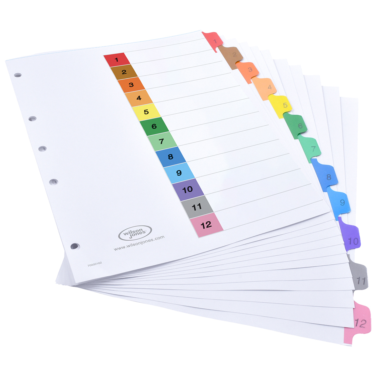 Separador de Hojas Wilson Jones Index Multicolor 10 Piezas | DelSol