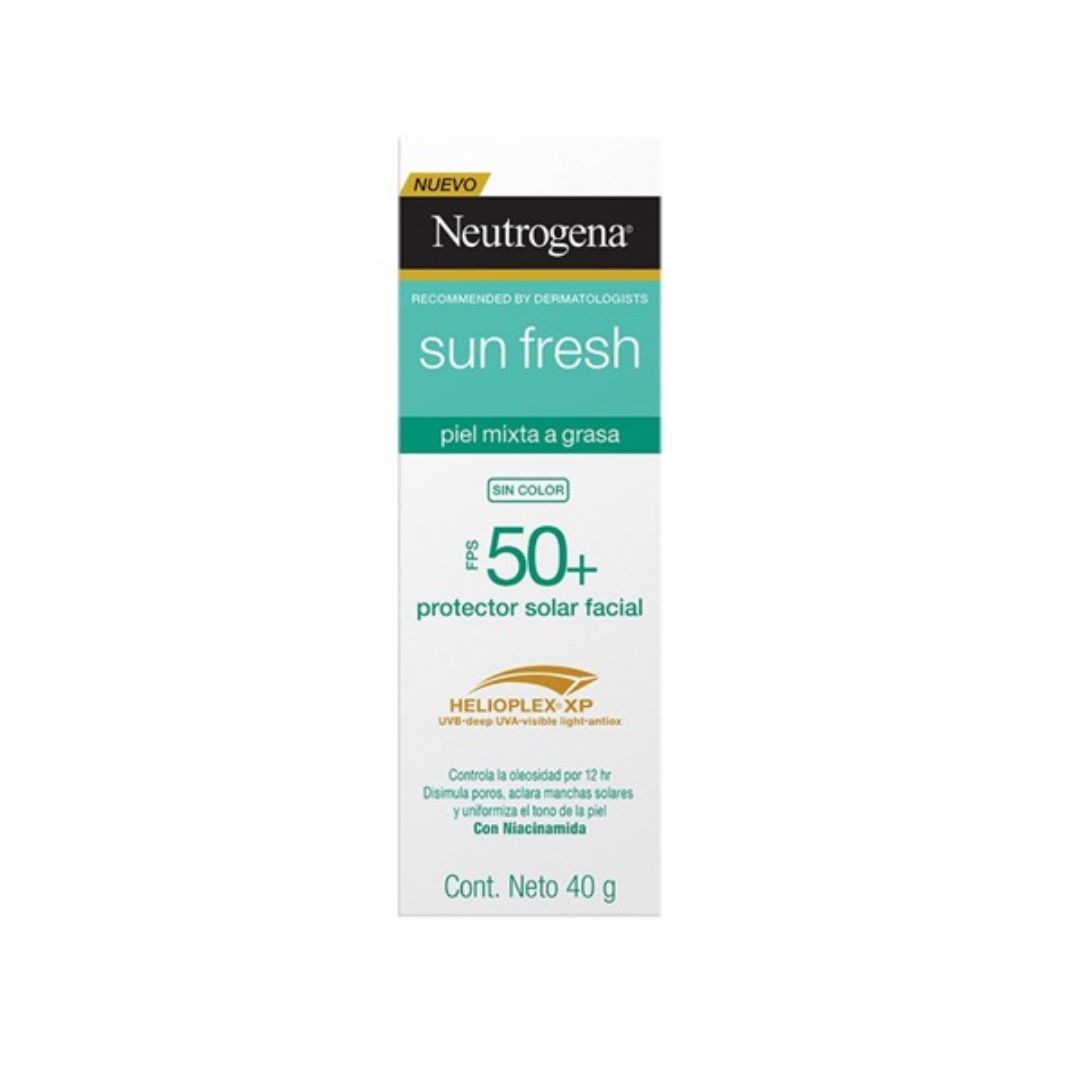 Protector Solar Facial Neutrogena Sun Fresh Niacinamida FPS50+ 40g | DelSol