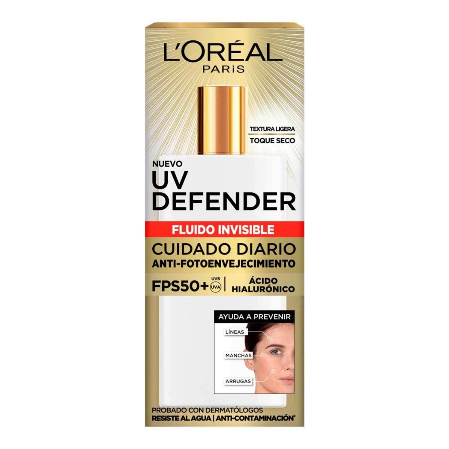 Crema Uv Defender Fps50+ L’Oréal 40 Gr | DelSol