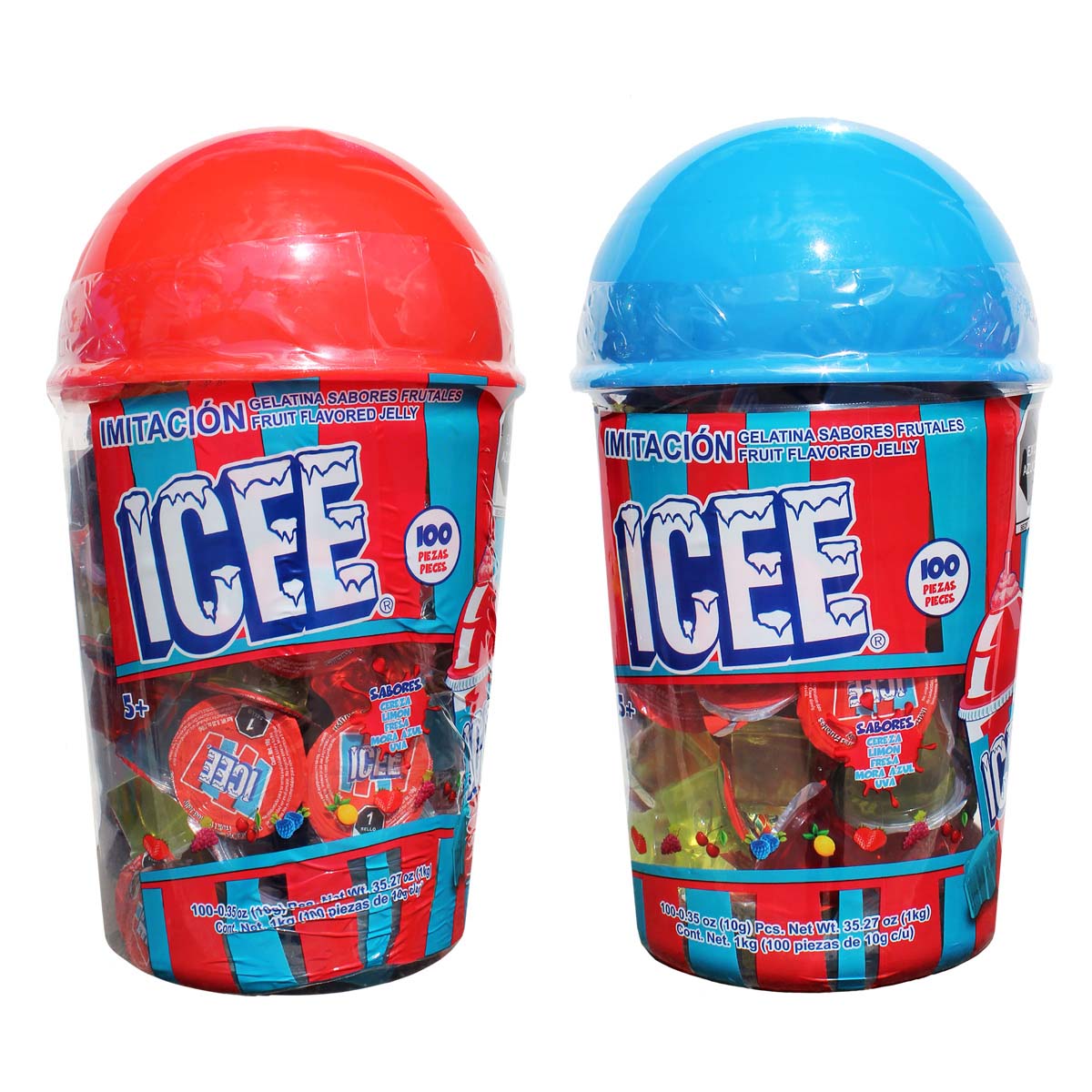Gelatinas Icee en Vitrolero 100 Piezas | DelSol
