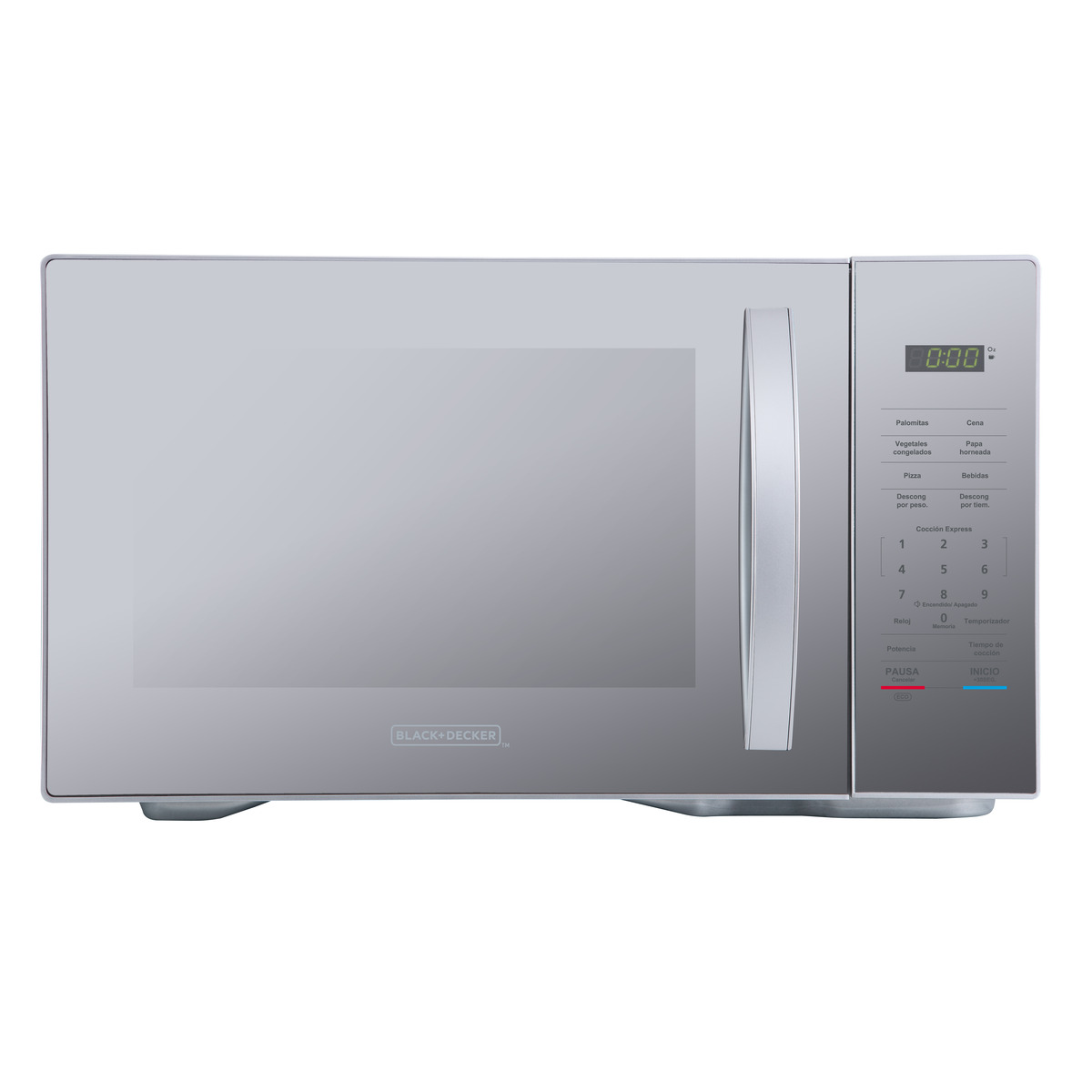 Horno de Microondas Black+Decker 1.1 Pies Plateado EM0P044X | DelSol