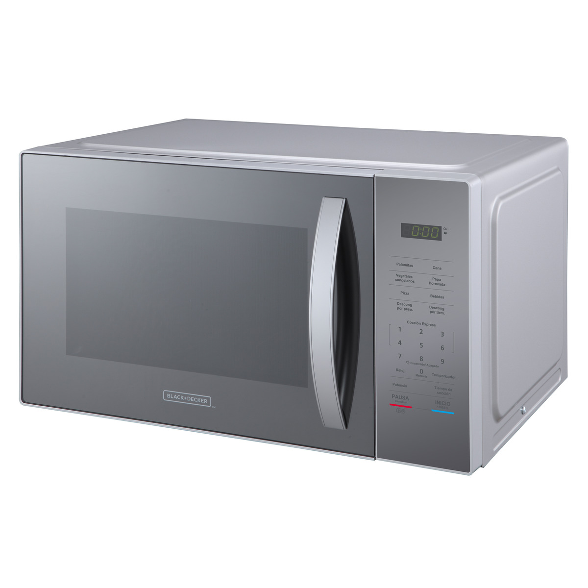 Horno de Microondas Black+Decker 1.1 Pies Plateado EM0P044X | DelSol