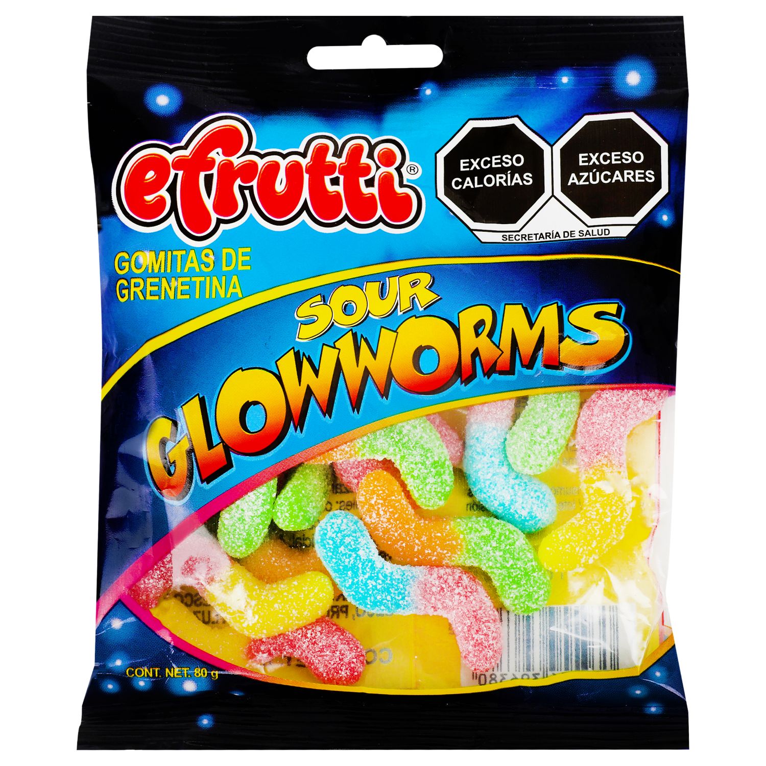 Gomitas Gusanos Ácidas 80gr Efrutti | DelSol