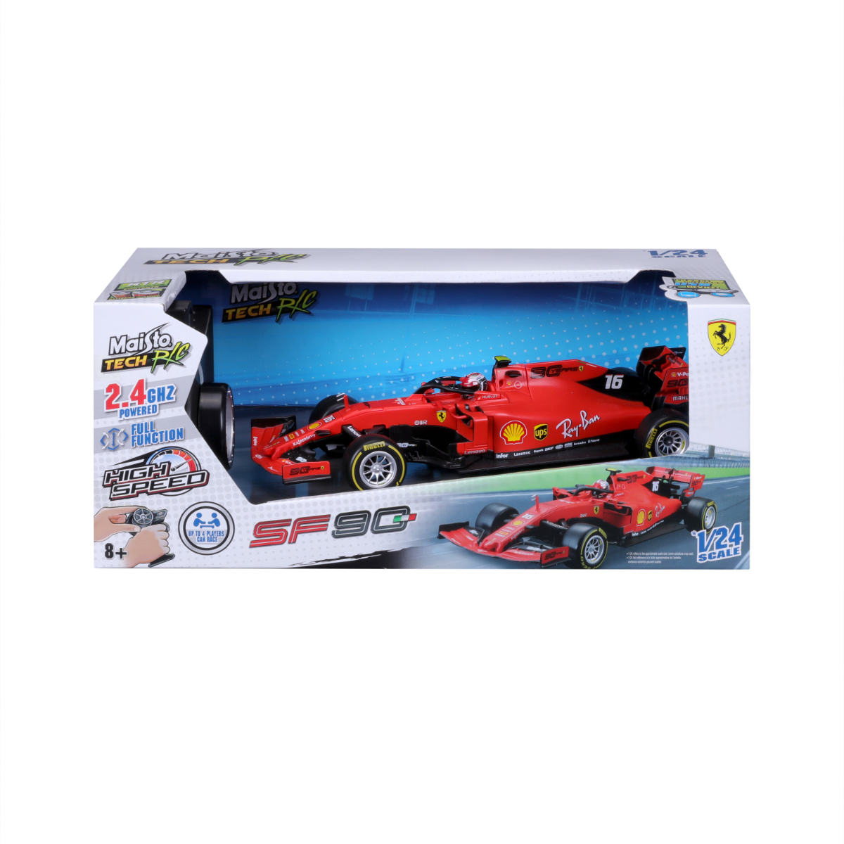 Vehículo Radio Control SF90 Maisto Tech RXC Ferrari Charles Leclerc ...
