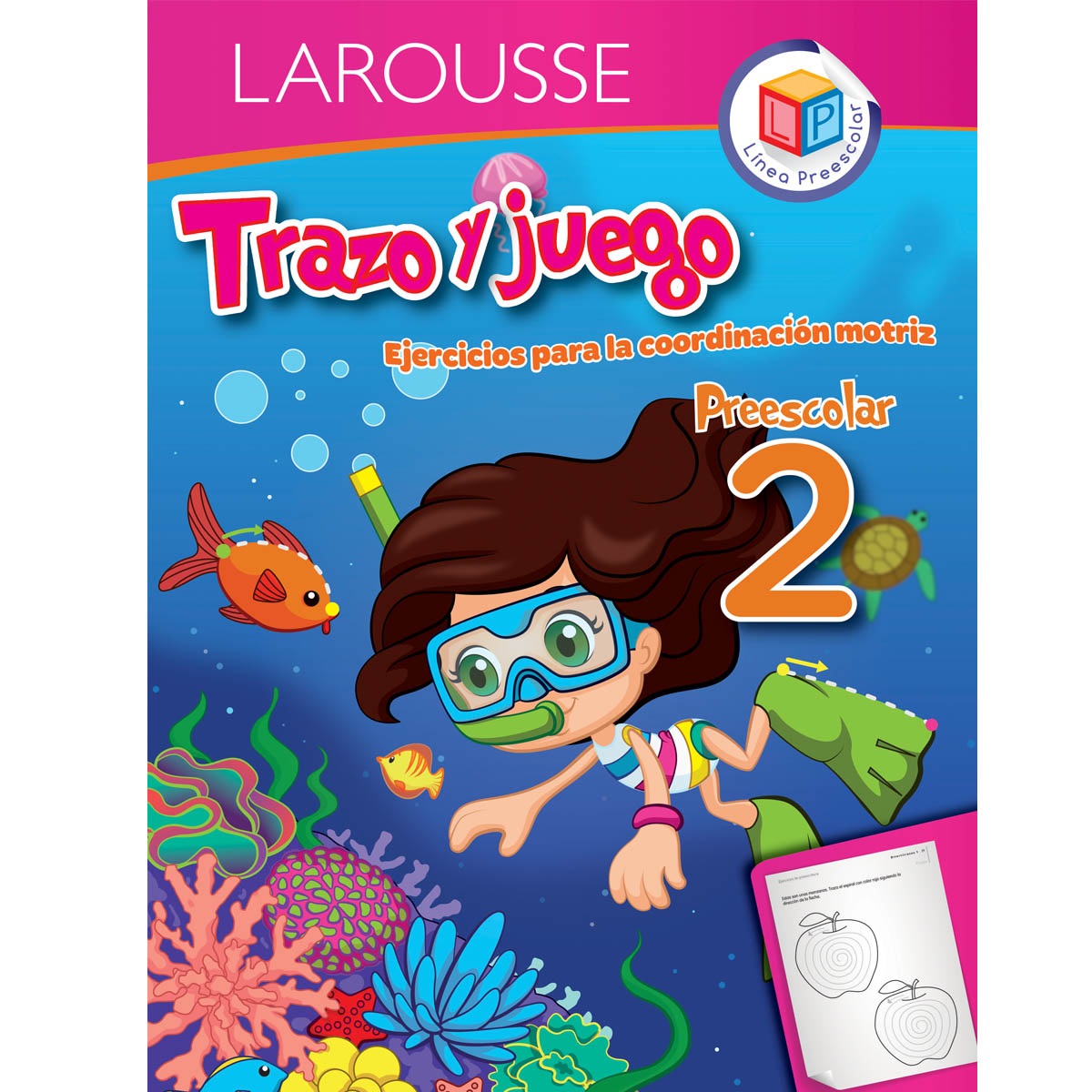 Libro Trazo y Juego Larousse 2do de Preescolar 80 Páginas | DelSol