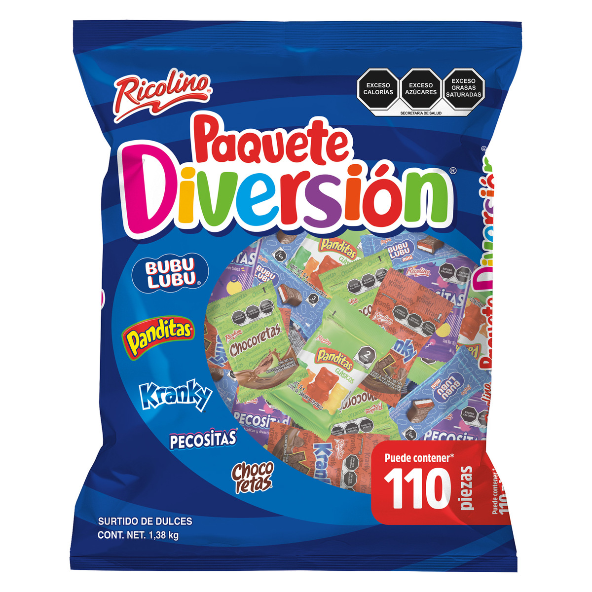 Surtido de Dulces Ricolino Paquete Diversión 110 Piezas | DelSol