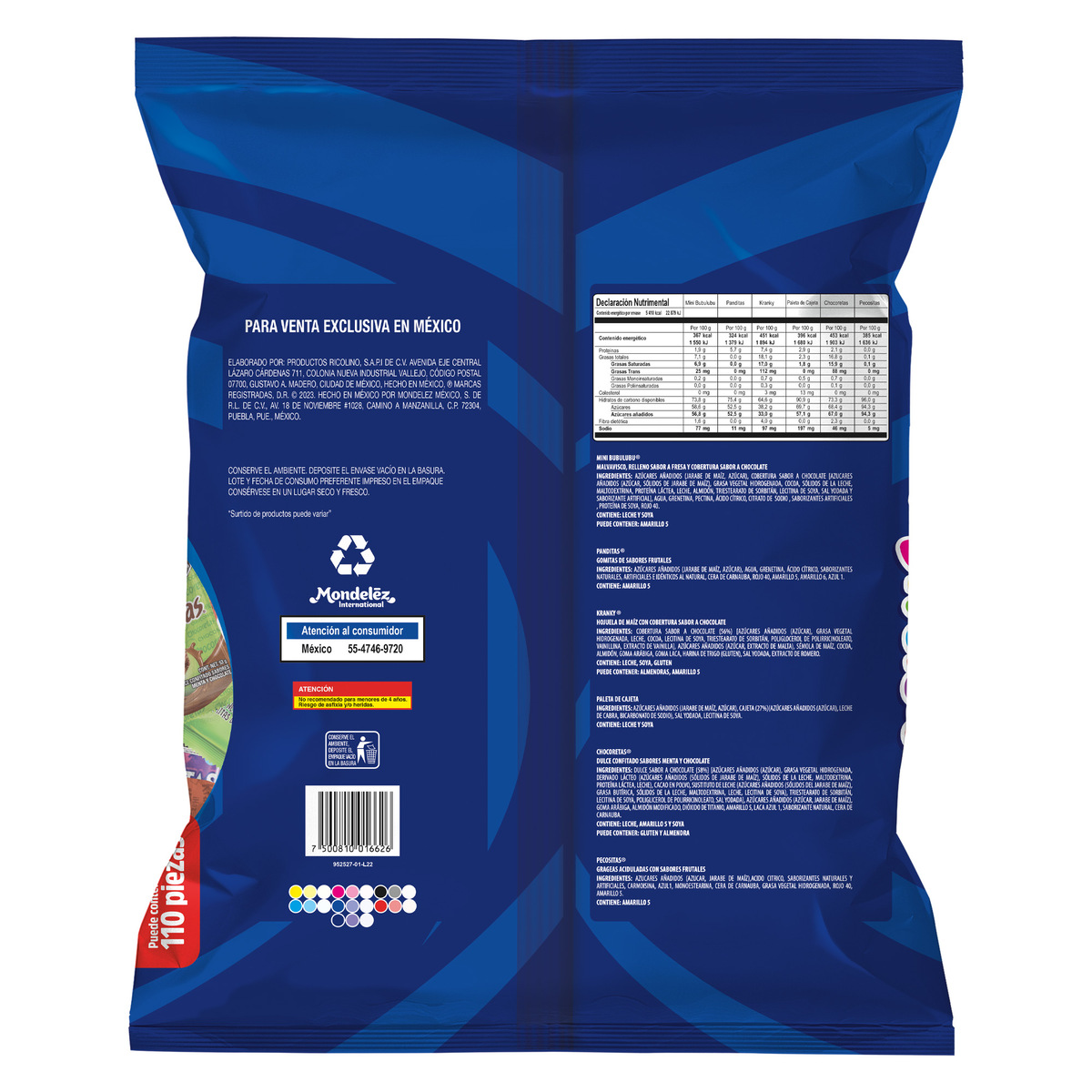 Surtido de Dulces Ricolino Paquete Diversión 110 Piezas | DelSol