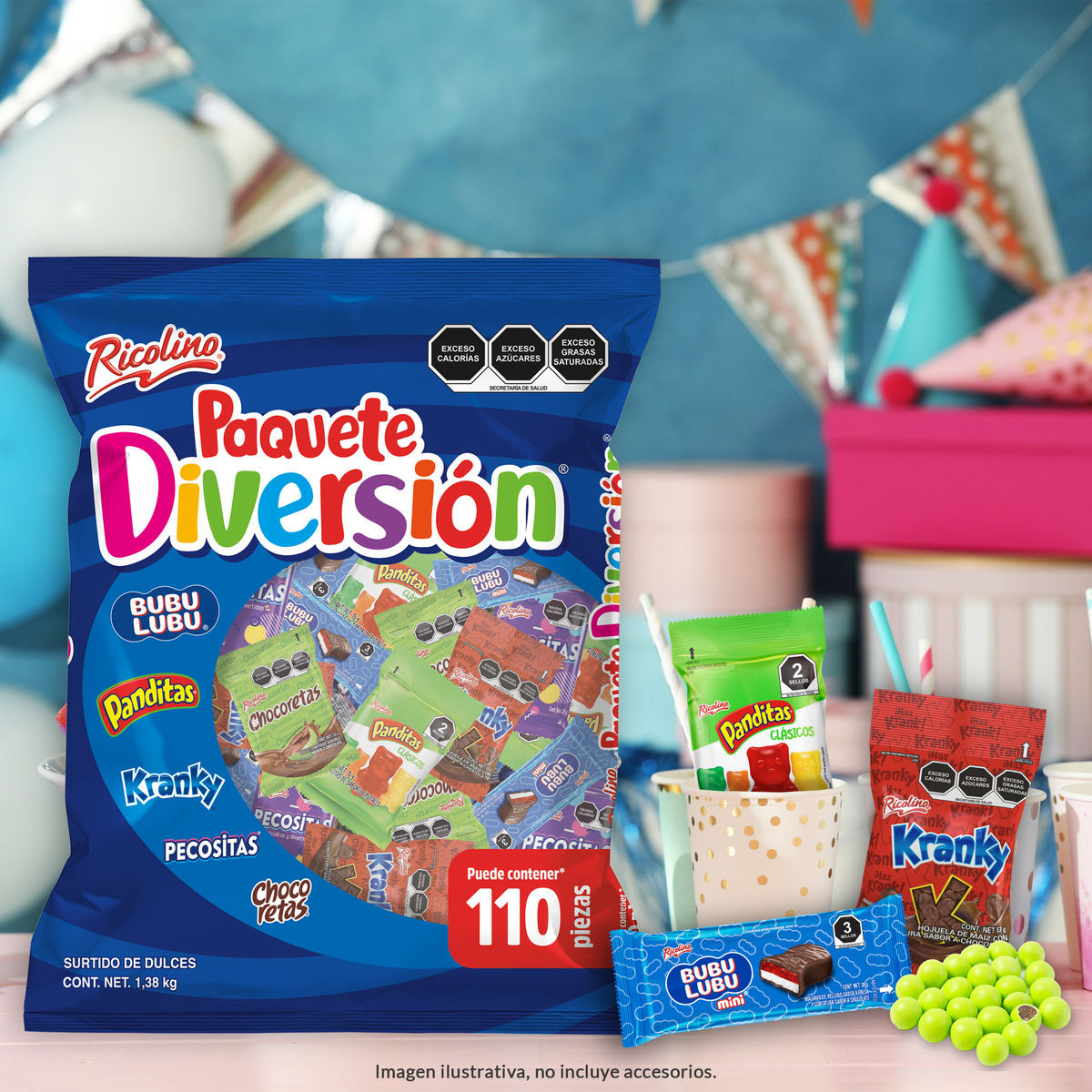Surtido de Dulces Ricolino Paquete Diversión 110 Piezas | DelSol