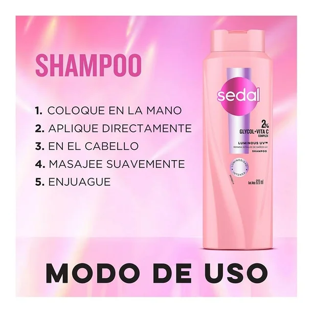 Shampoo Sedal Luminous UV 620 ml | DelSol