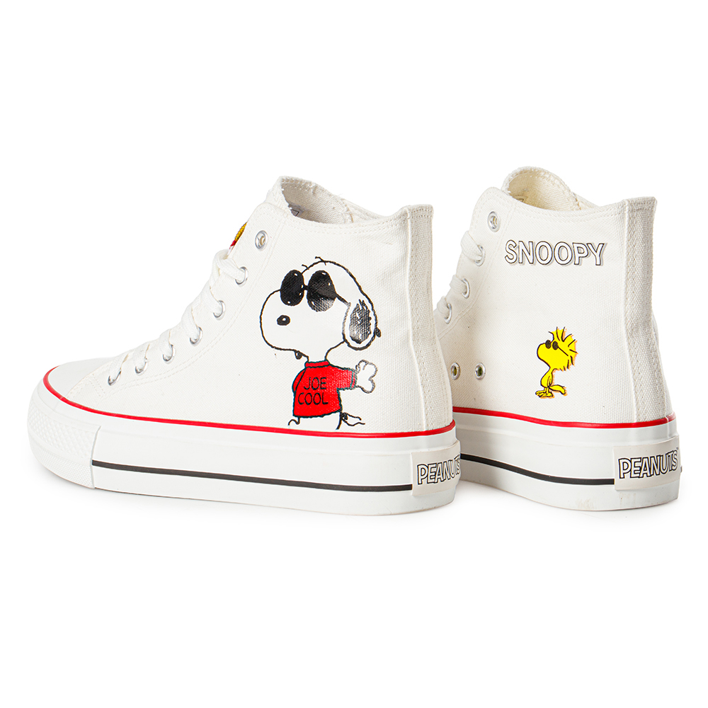Tenis Peanuts Mujer Estampado Lateral Snoopy | DelSol