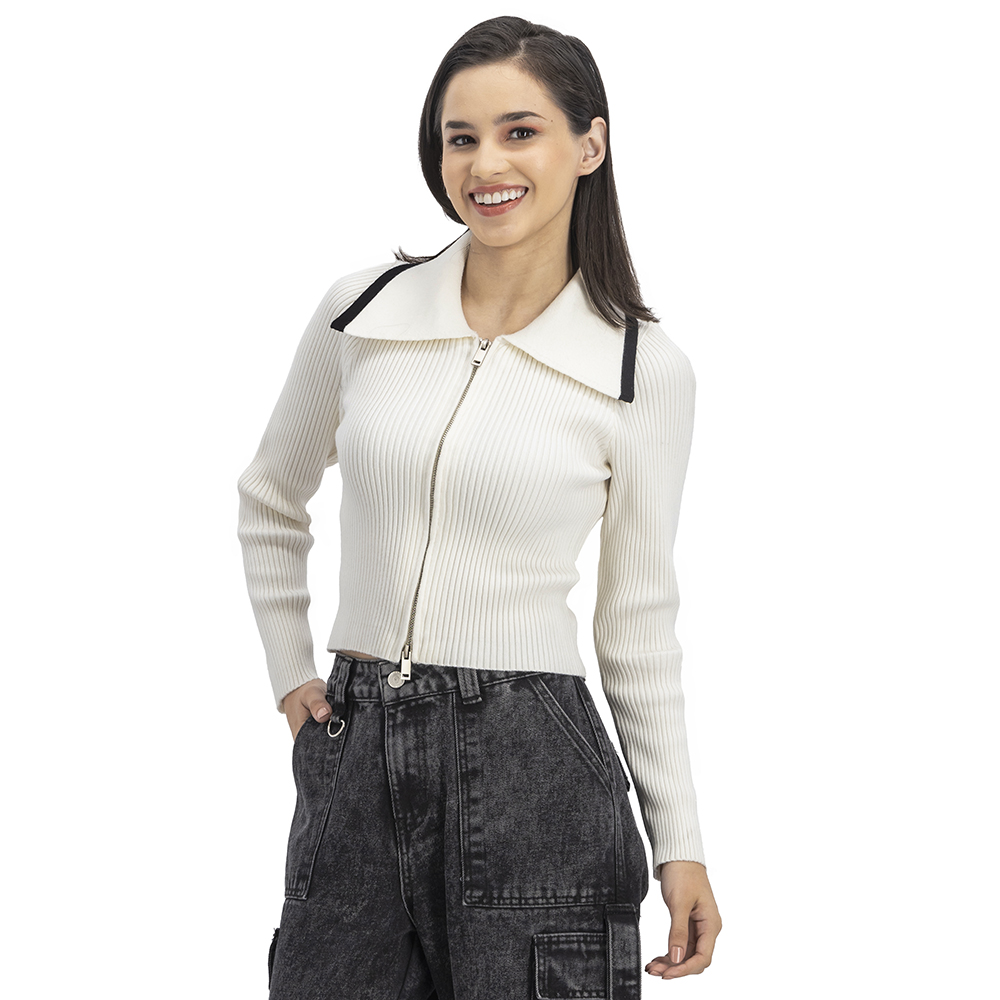 Suéter Red Sky Mujer Juvenil Con Zipper | DelSol