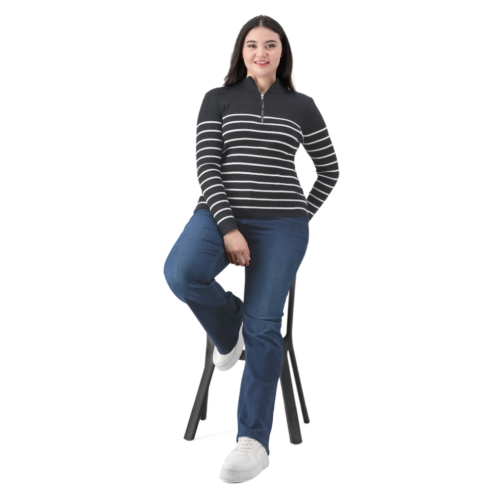 Suéter Mxstaza Mujer Zipper En Cuello | DelSol