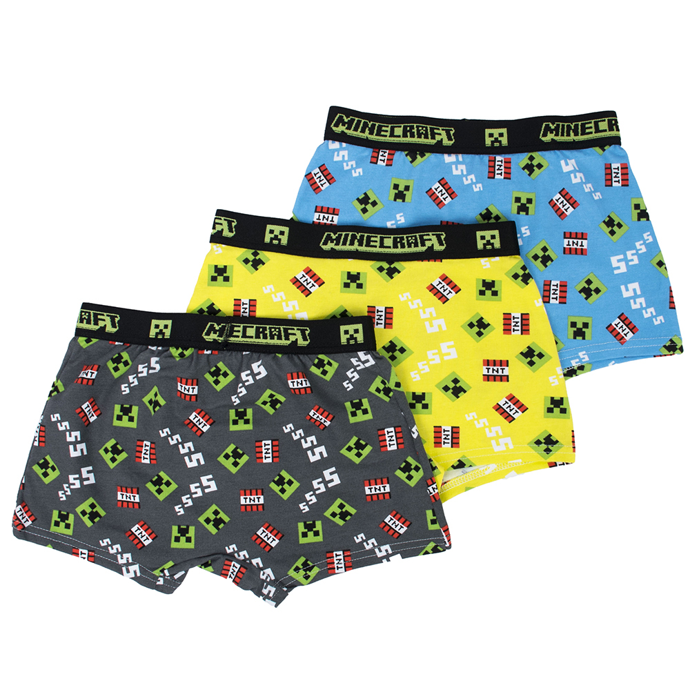 3 Pack De Boxers Minecraft Niño Diseño Full Print | DelSol