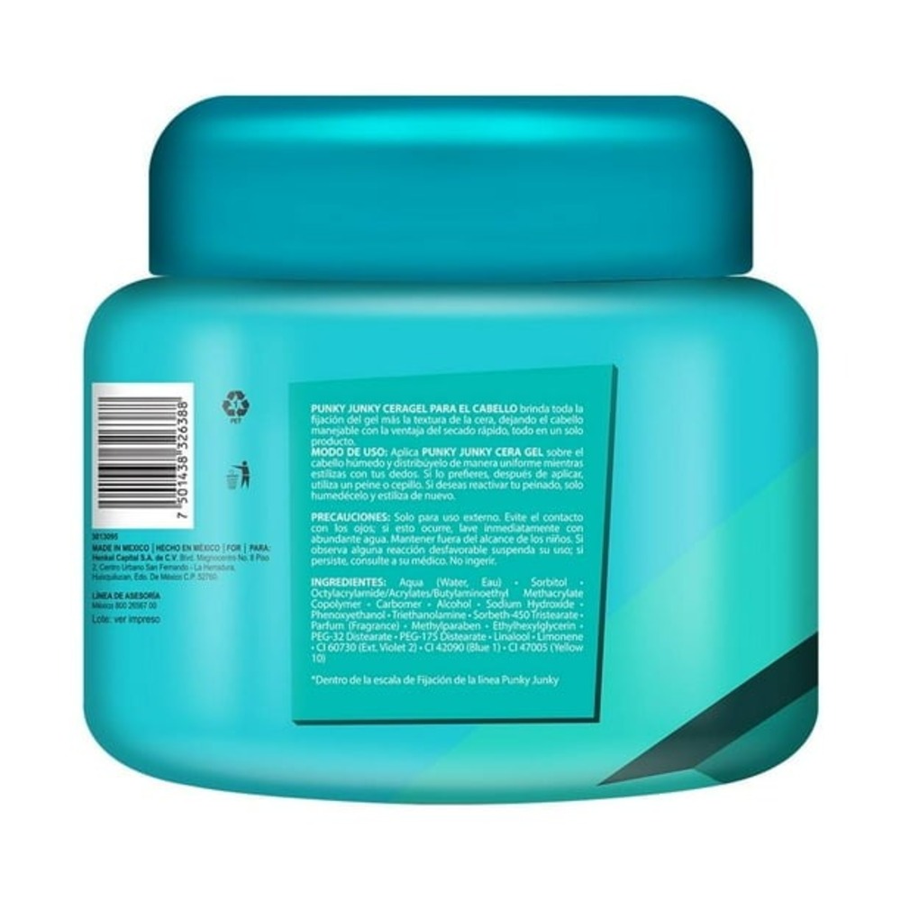 Cera Gel Punky Junky Aspecto Húmedo 270 g | DelSol