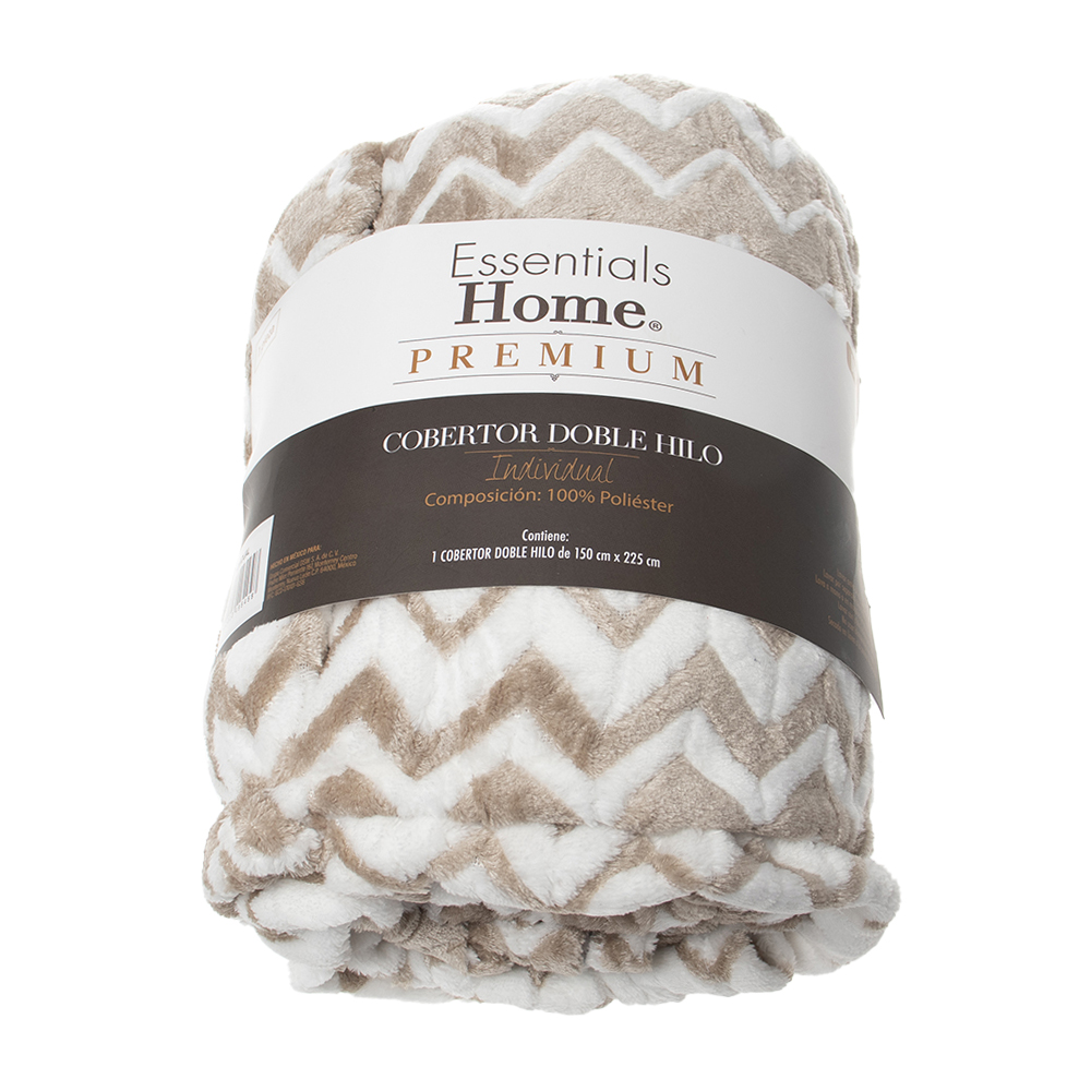 Cobertor Doble Hilo Essentials Home Premium Individual Beige | DelSol