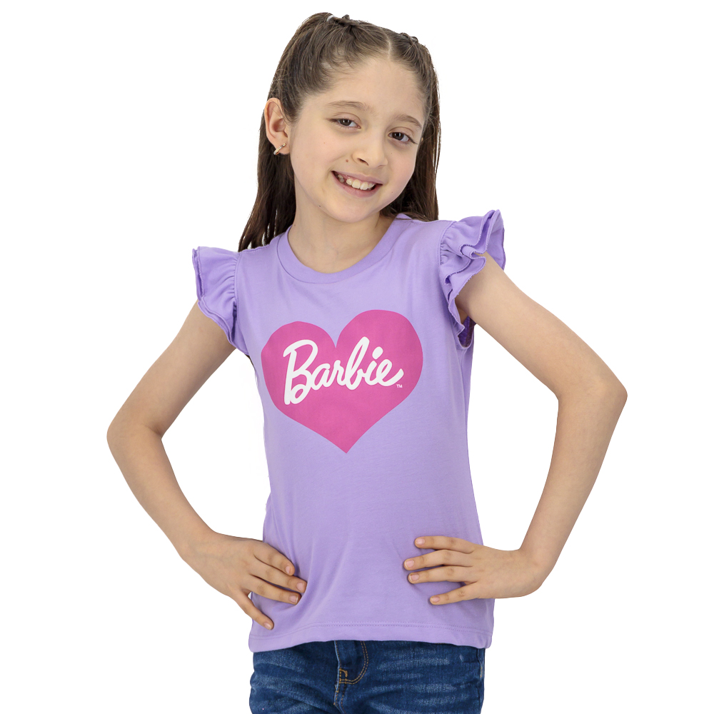 Playera Barbie Niña Olanes En Hombros | DelSol