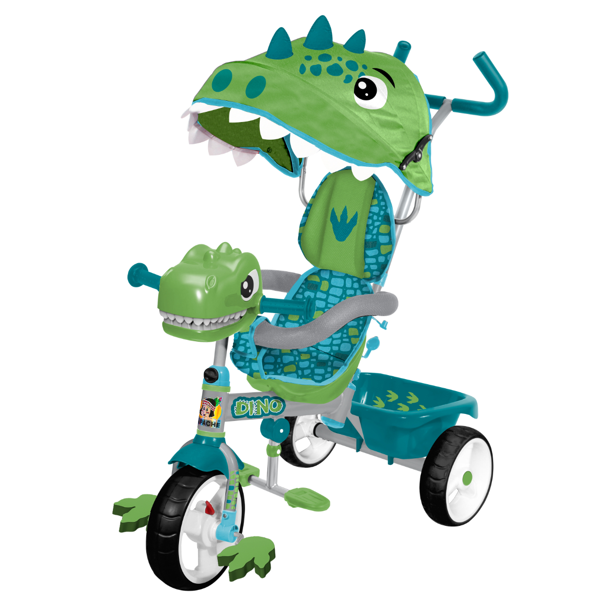 Triciclo 3 en 1 Apache Dinosaurio con Luz y Sonido | DelSol