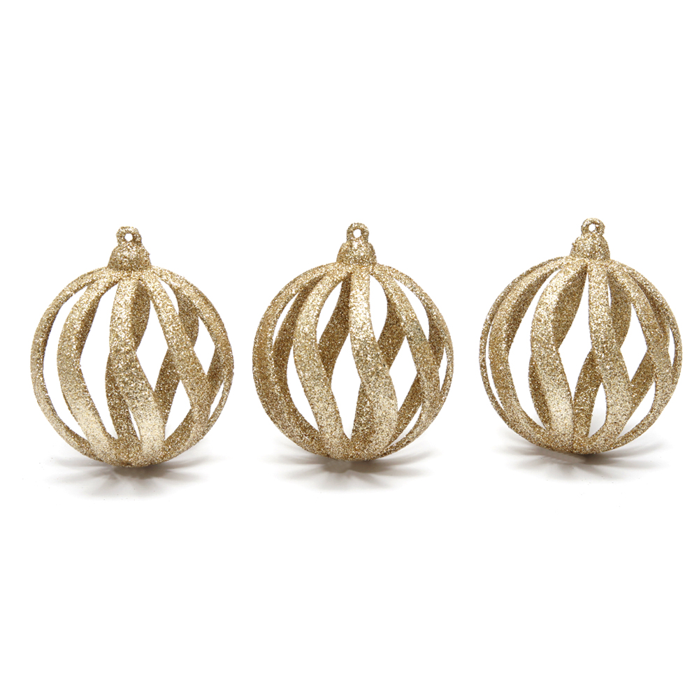 Esferas Christmas Accents 8 cm Oro 3 Piezas | DelSol