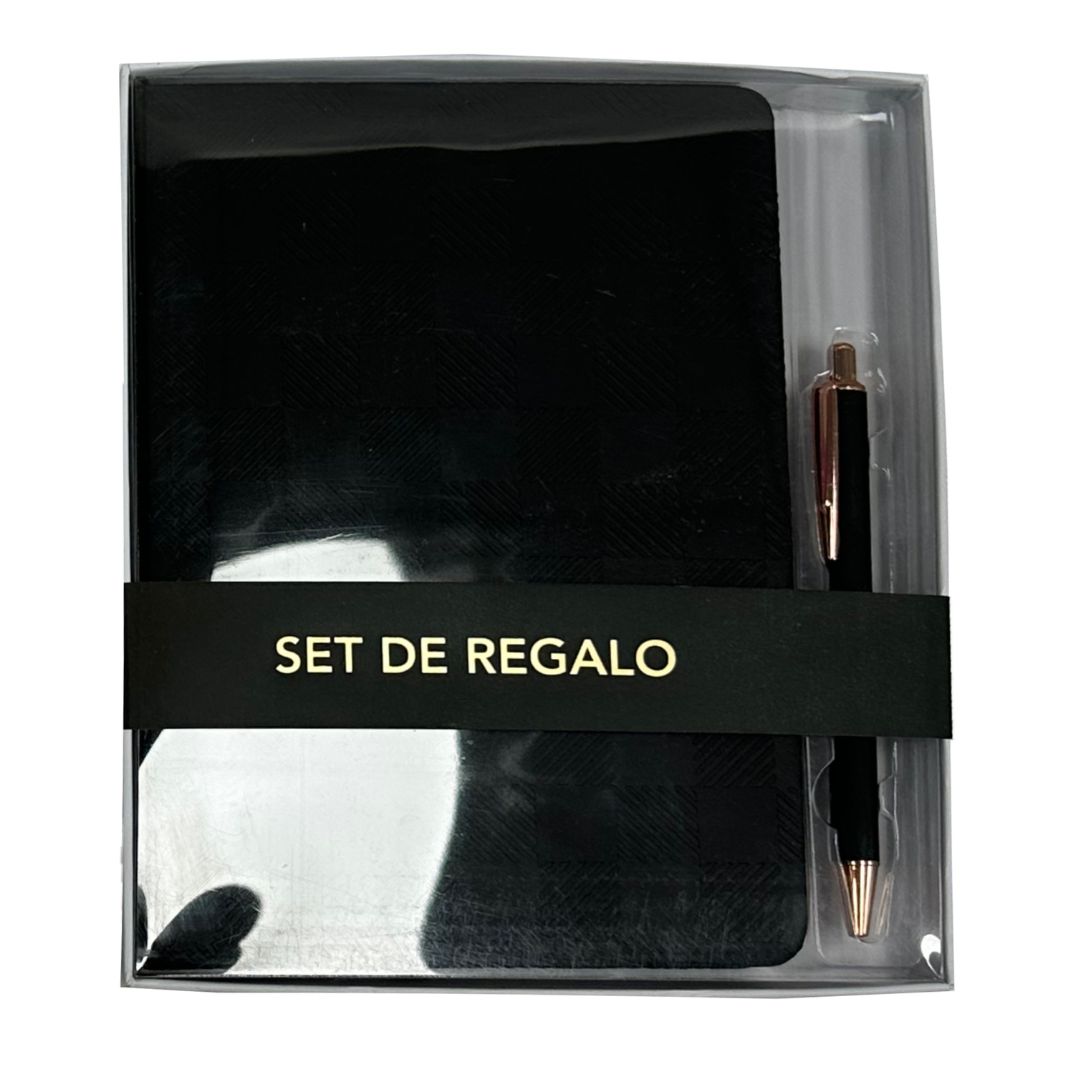 Set Libreta y Pluma Magic Line Negro 96 hojas 2 Piezas | DelSol