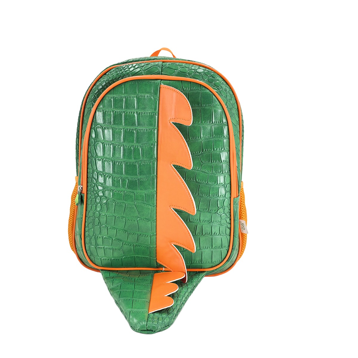 Mochila Gepack Dinosaurio Verde Con Naranja | DelSol