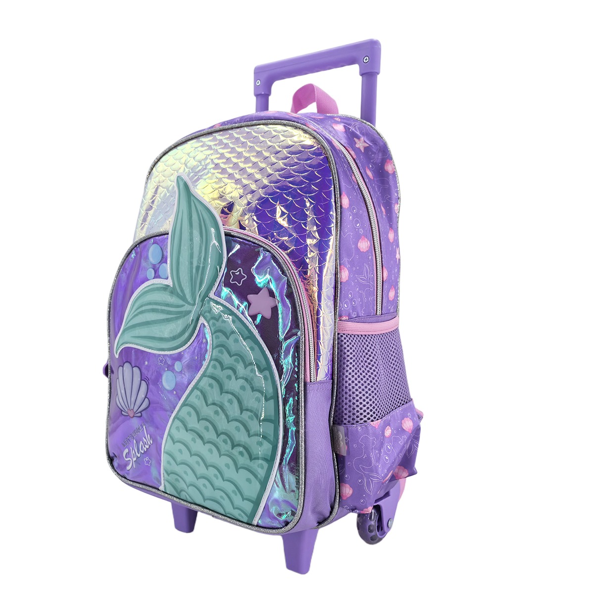 Mochila con Ruedas Gepack Sirena Splash Morado | DelSol