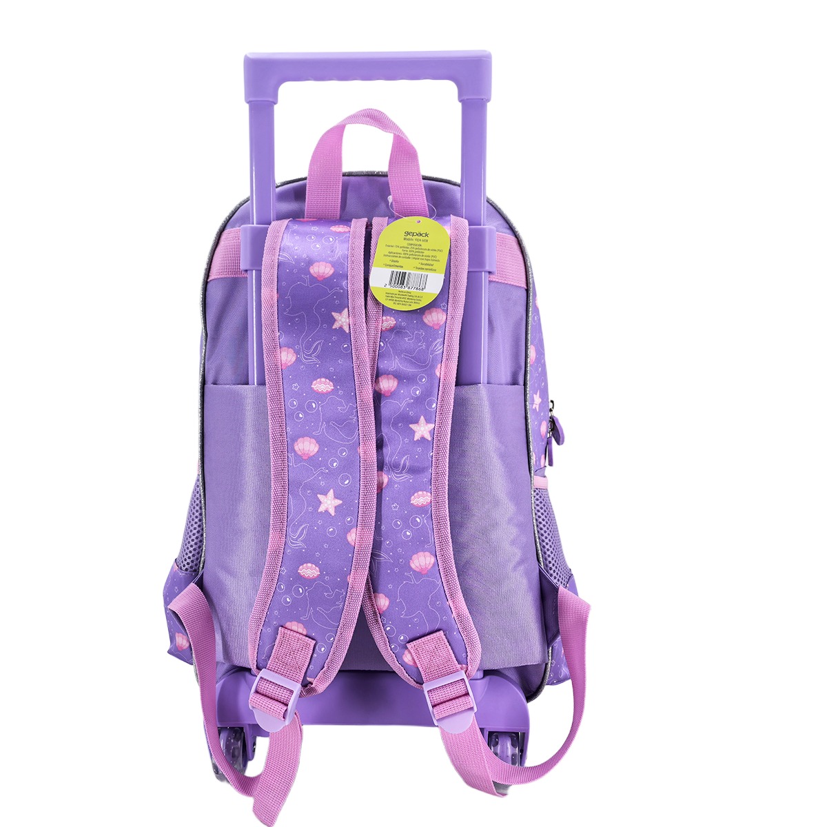 Mochila Con Ruedas Gepack Sirena Splash Morado | DelSol