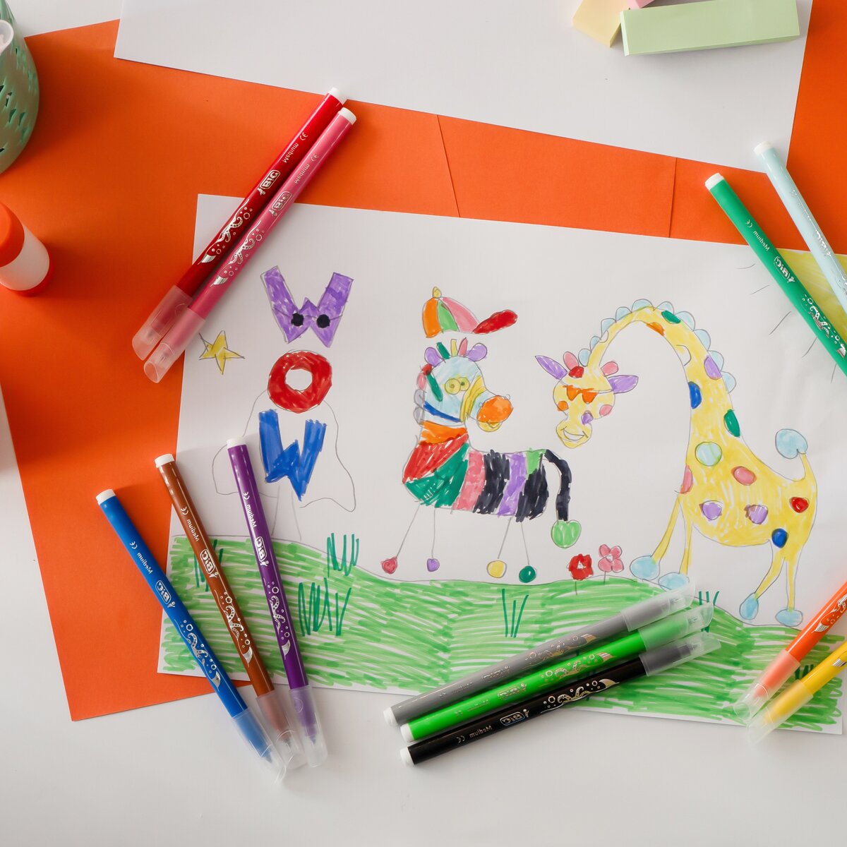 Plumones Bic Kids Punto Mediano Multicolor 12 Piezas | DelSol