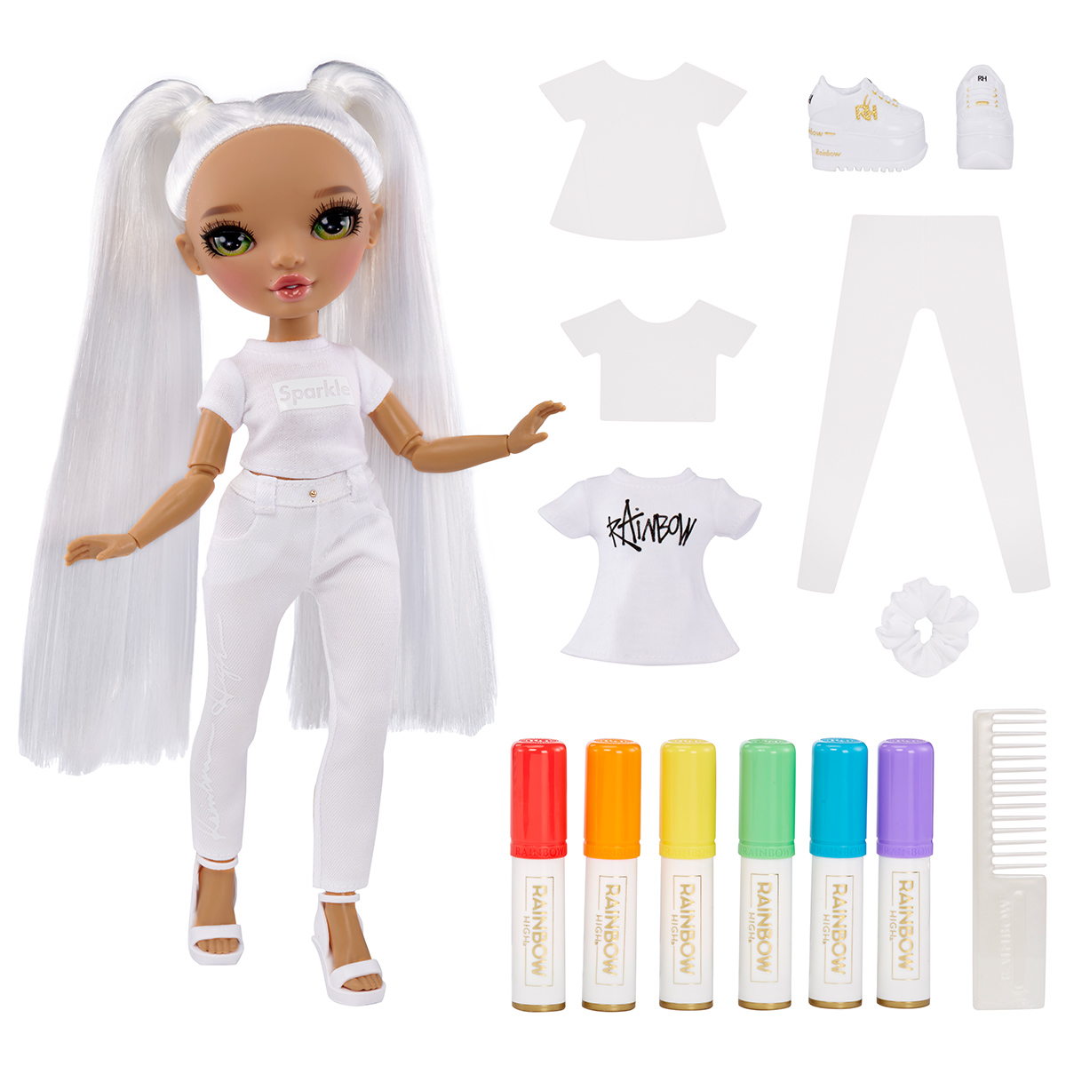 Muñeca Rainbow High Color & Create Ojos Verdes | DelSol