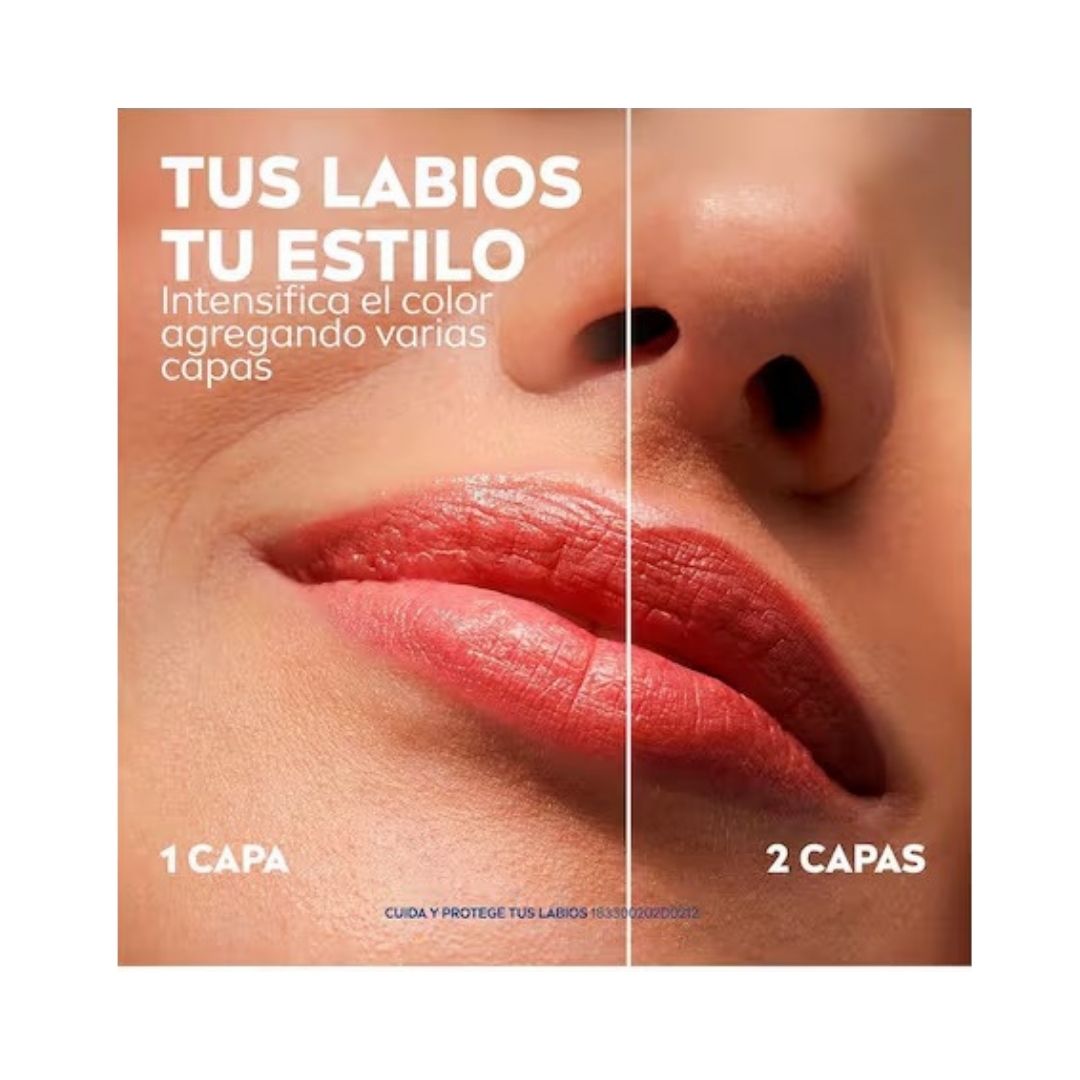 Balsamo para Labios y Mejillas Labello Caring Beauty Coral 4.8 g | DelSol