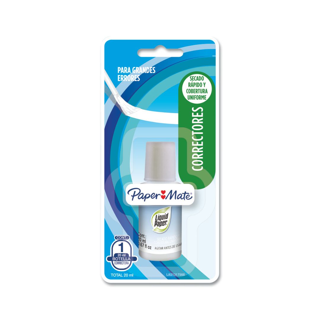 Corrector Líquido Paper Mate 20 Ml | DelSol