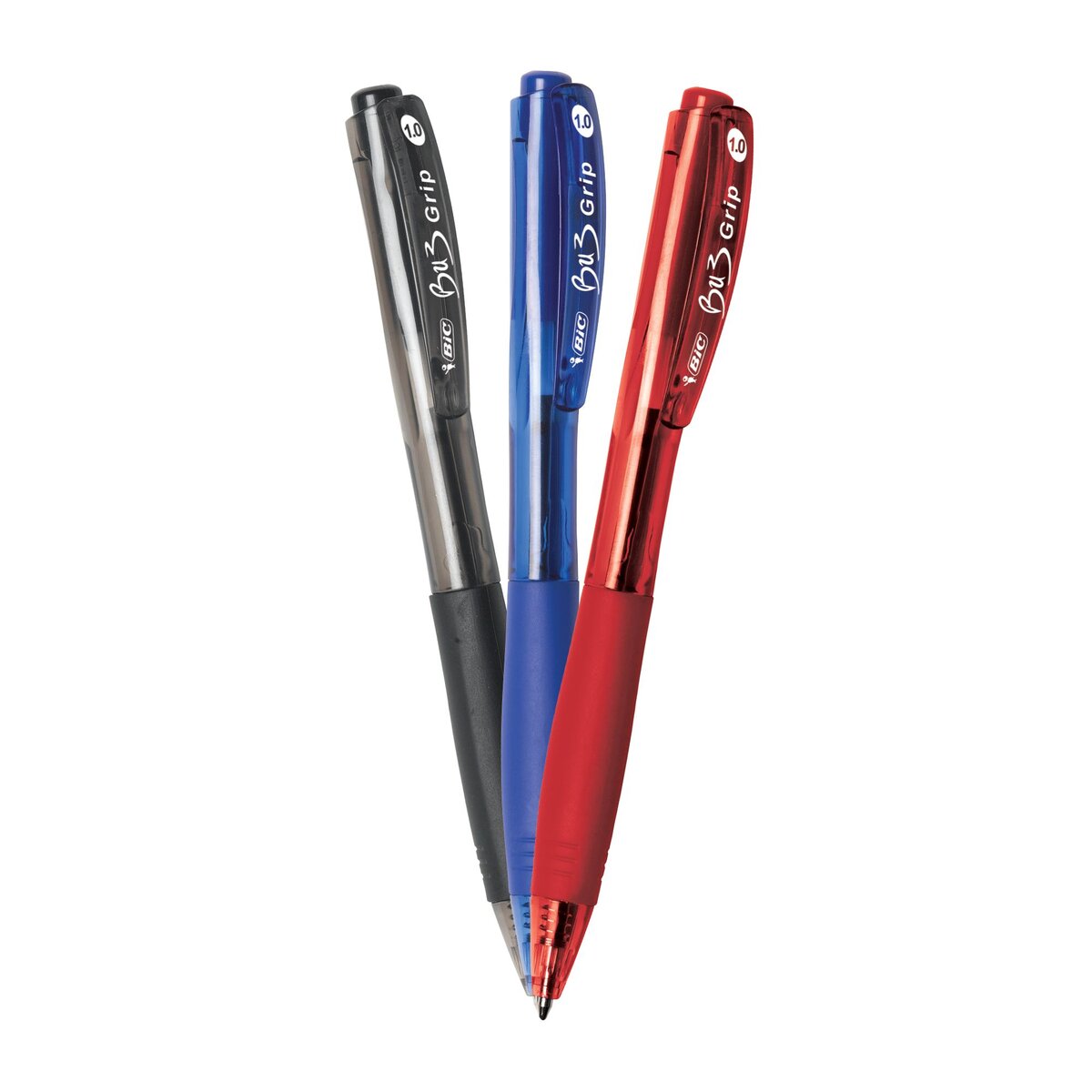 Bolígrafo Bic Bu3 Grip Mediano Multicolor 3 Piezas | DelSol