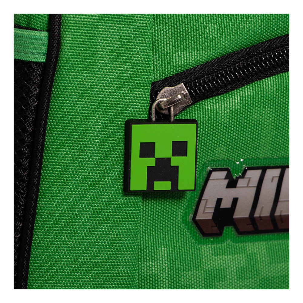 Mochila Primaria Ruz Minecraft Verde con Negro | DelSol