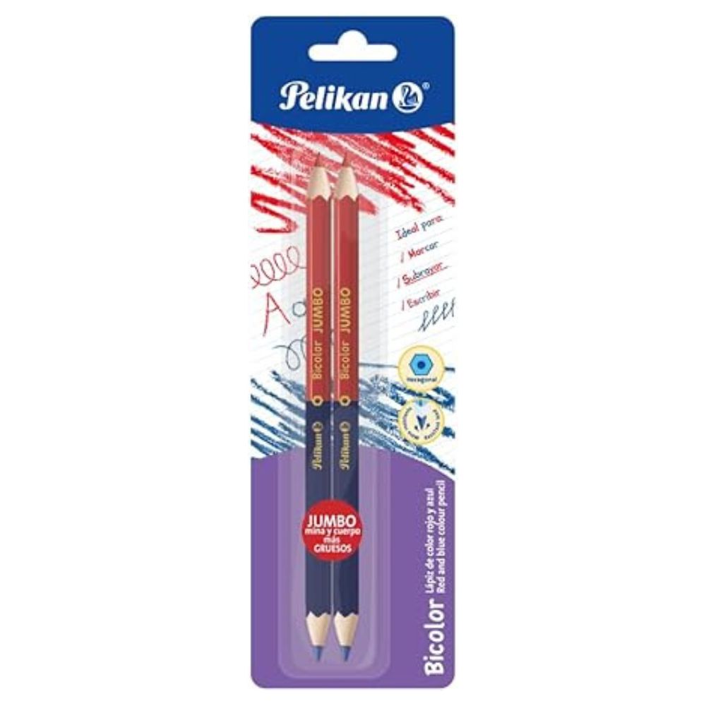 Lápiz Bicolor Pelikan Jumbo 2 Piezas | DelSol