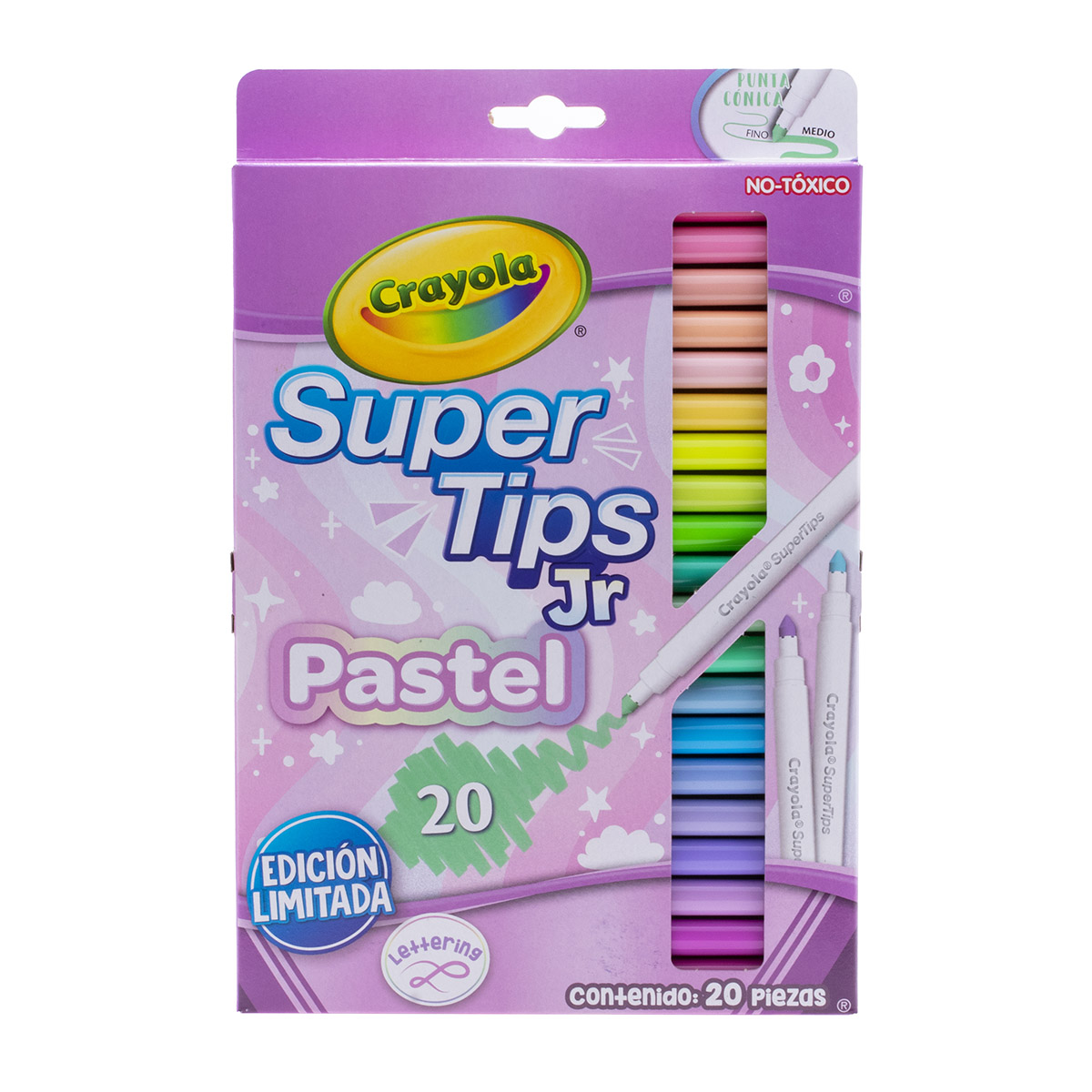 Plumones Crayola Super Tips Jr Pastel 20 Piezas | DelSol