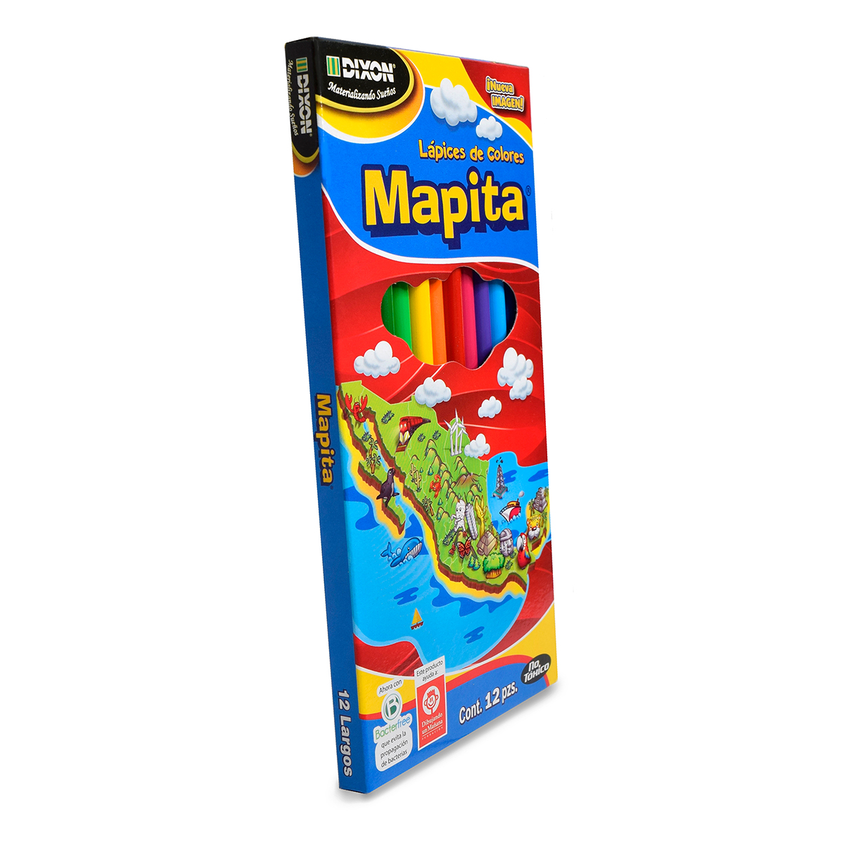 Lápices de Colores Dixon Mapita 12 Piezas | DelSol