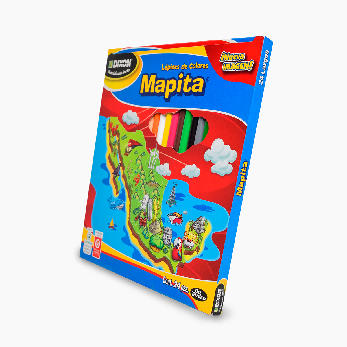 Lápices de Colores Dixon Mapita 24 Piezas | DelSol