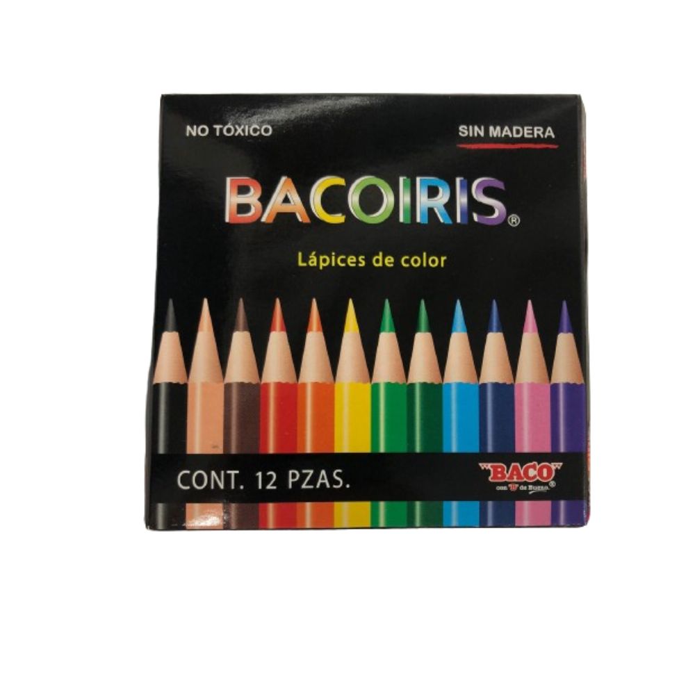 Lápices de Colores Baco Bacoiris Cortos 12 Piezas | DelSol