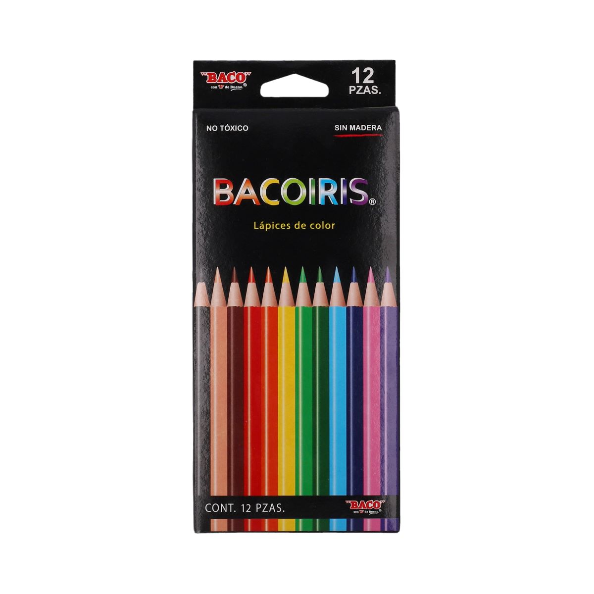 Lápices de Colores Baco Bacoiris Largos 12 Piezas | DelSol