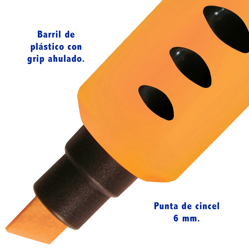 Marcatextos Fluorescente Azor Visión Plus Naranja | DelSol