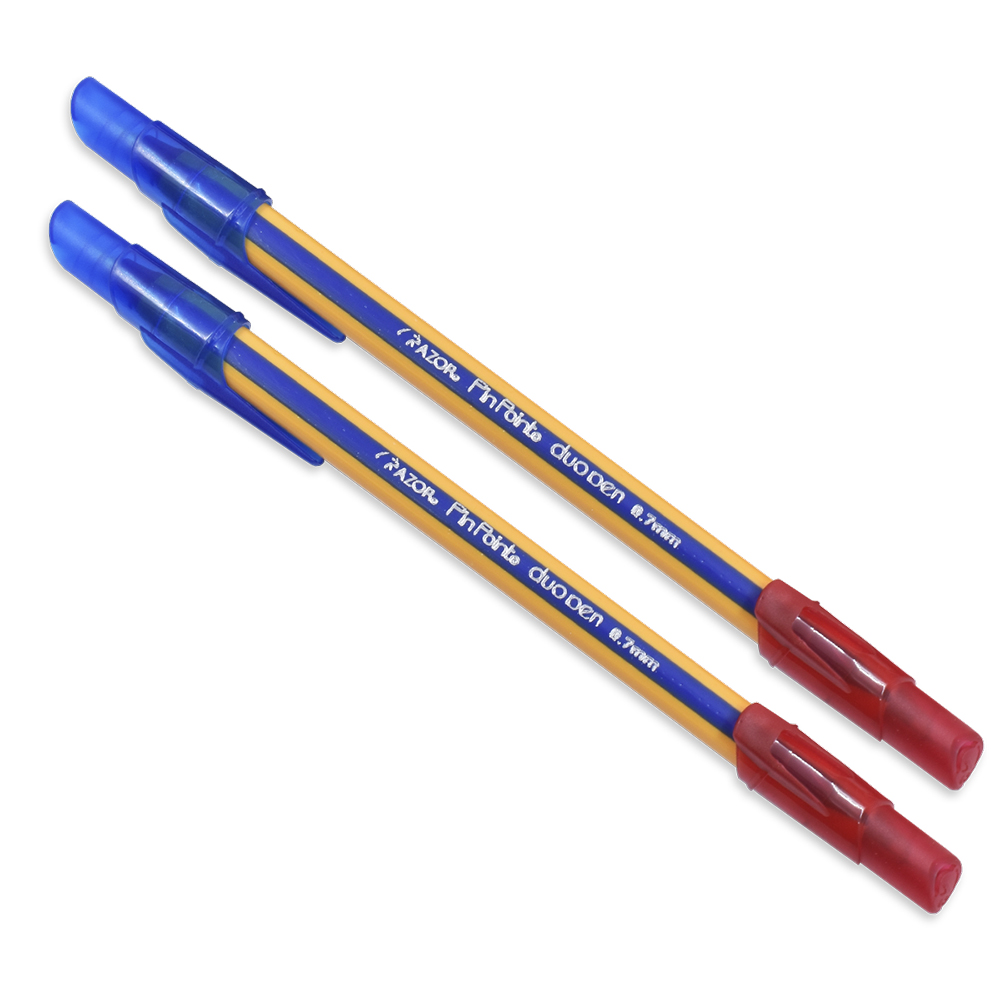 Bolígrafo Azor Pin Point Duo Pen Punto Fino Azul y Rojo 2 Piezas | DelSol