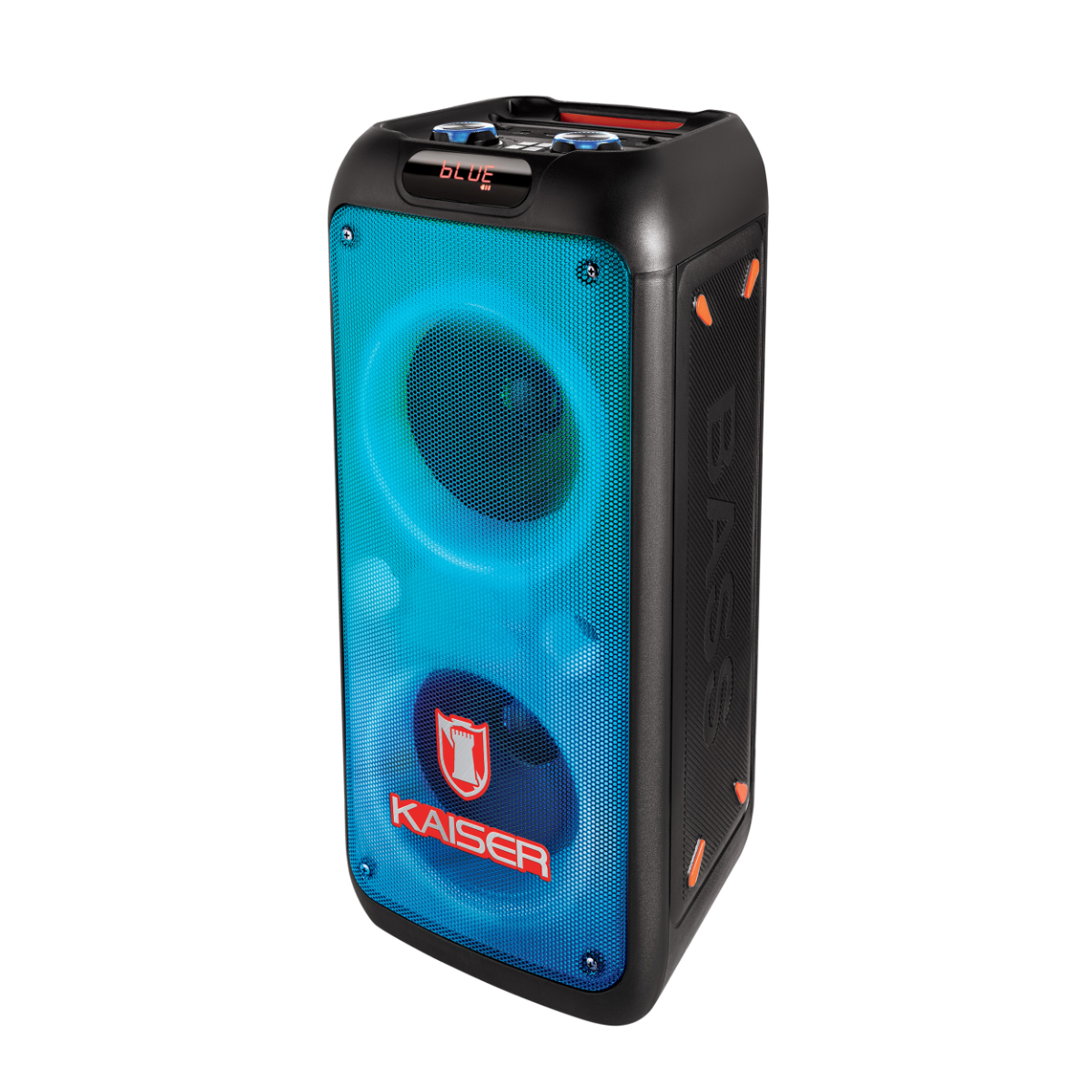 Bafle Recargable Kaiser 6500 W 2 x 8 Pulgadas Negro MSA-2026 | DelSol