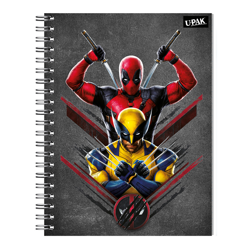 Cuaderno Profesional Upak Marvel Deadpool Cuadro Grande 100 Hojas | DelSol