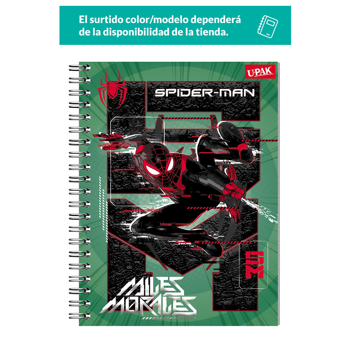 Cuaderno Profesional Upak Marvel Spider-Man Cuadro Grande 90 Hojas | DelSol